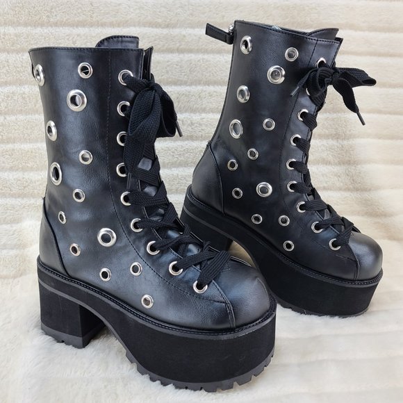 Demonia | Shoes | Demonia Ranger Platform Laceup Front Ankle Boot ...